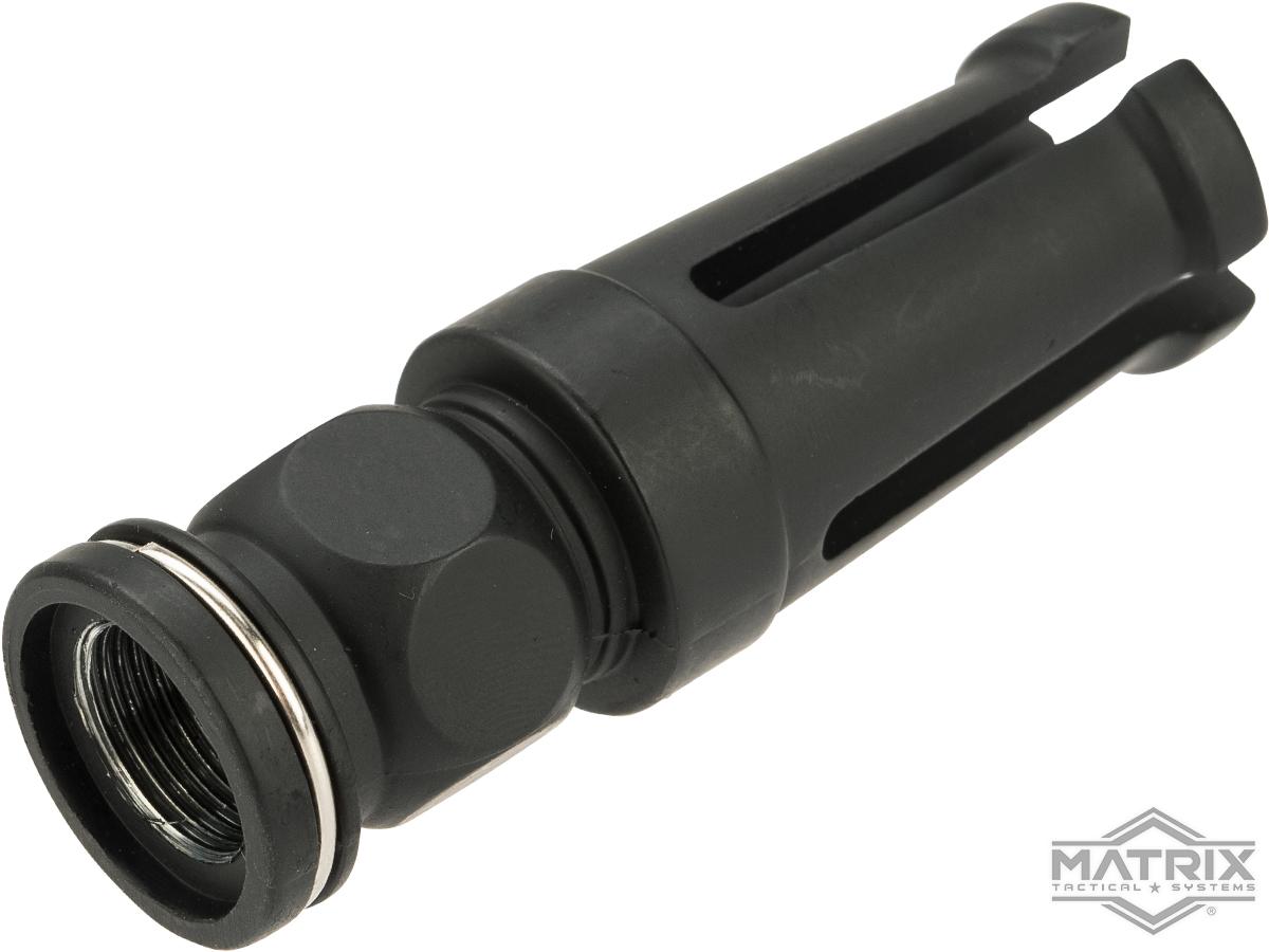 Matrix Metal AUG Type 14mm Negative Flashhider for Airsoft AEG Rifles ...