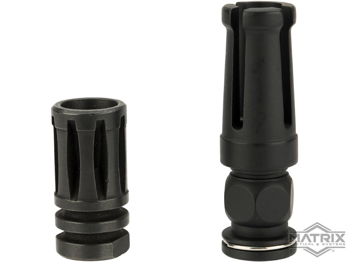 Matrix Metal AUG Type 14mm Negative Flashhider for Airsoft AEG Rifles ...