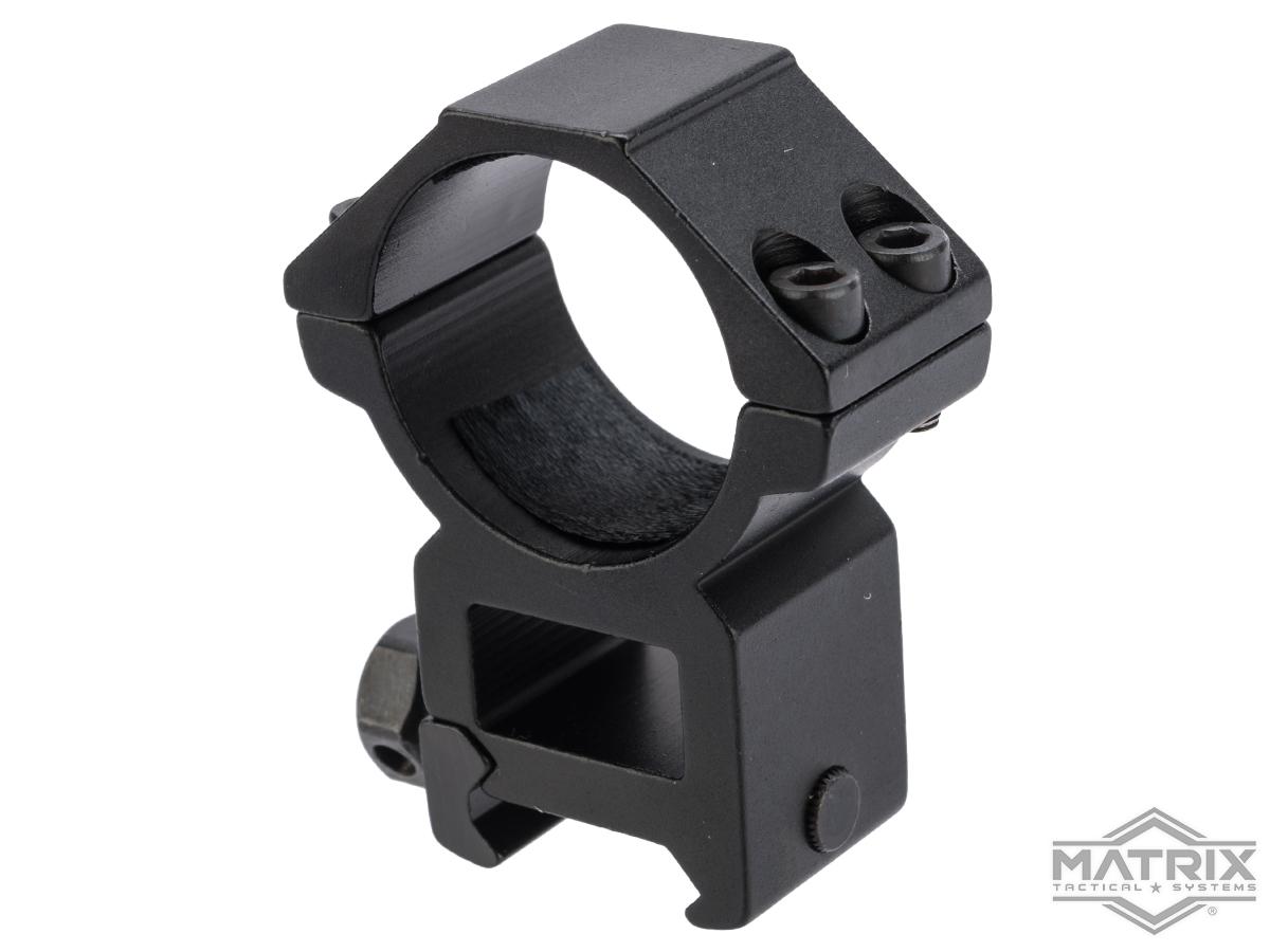 Matrix Aluminum Scope Mounting Rings (Color: Black / 30mm Tube / Medium ...