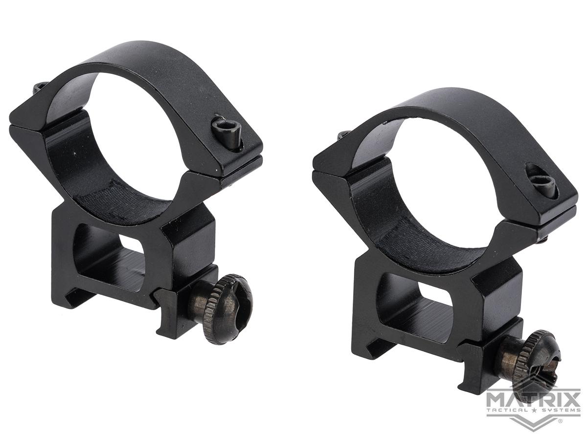 Matrix Aluminum Slim Scope Mounting Rings (Type: 30mm Tube / Medium ...