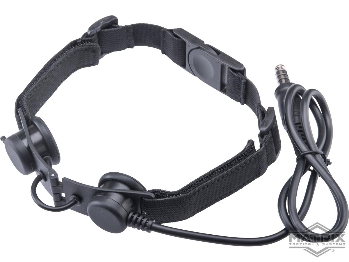 Matrix Tactical Throat Microphone w/ Ear Piece & Extension, Tactical ...