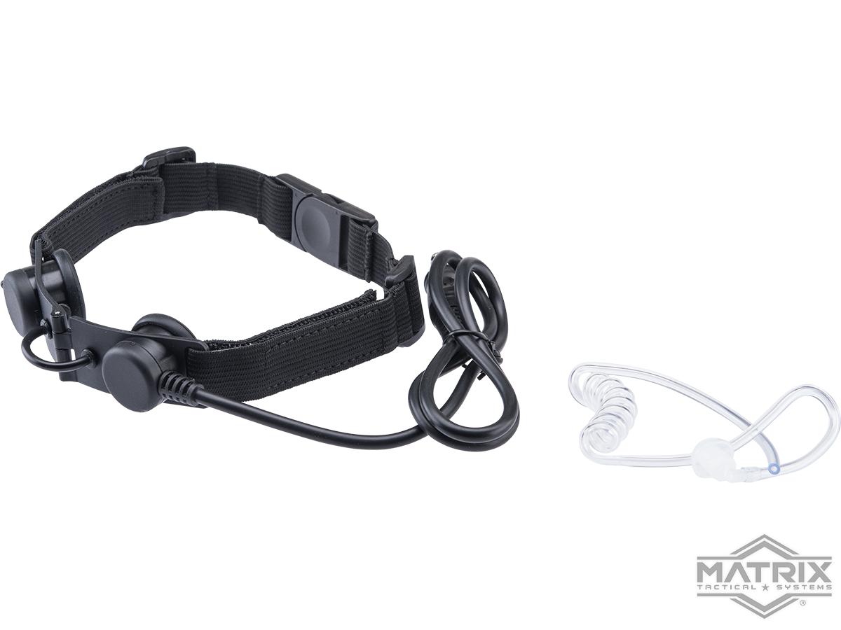 Matrix Tactical Throat Microphone w/ Ear Piece & Extension, Tactical ...