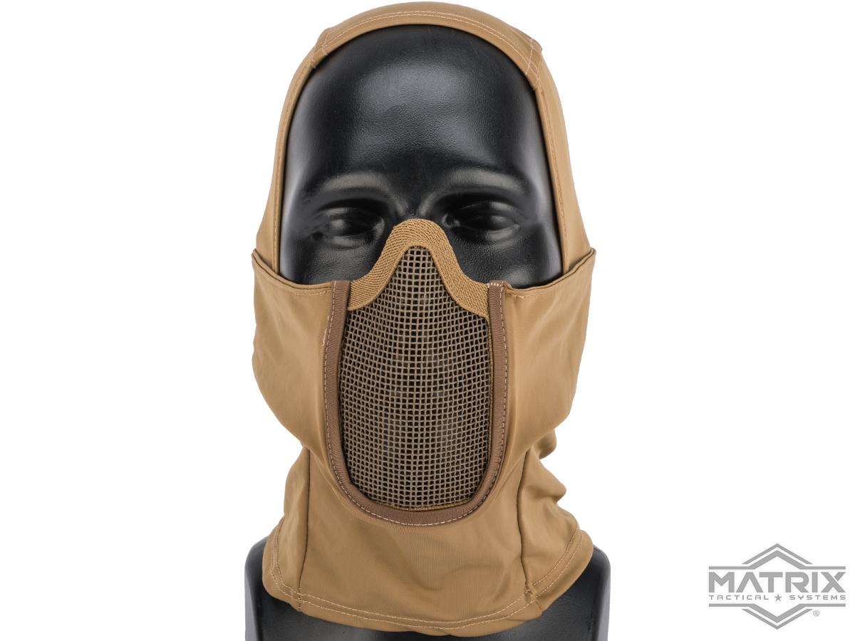 Matrix Shadow Fighter Hood Headgear w/ Mesh Mouth Protector (Color: Tan ...