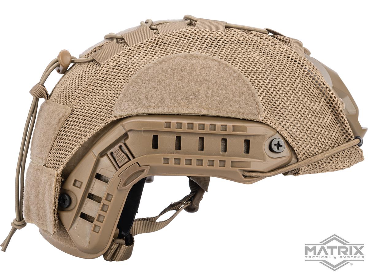 Matrix Bump Type Mesh Helmet Cover w/ Elastic Cord (Color: Tan / Large ...