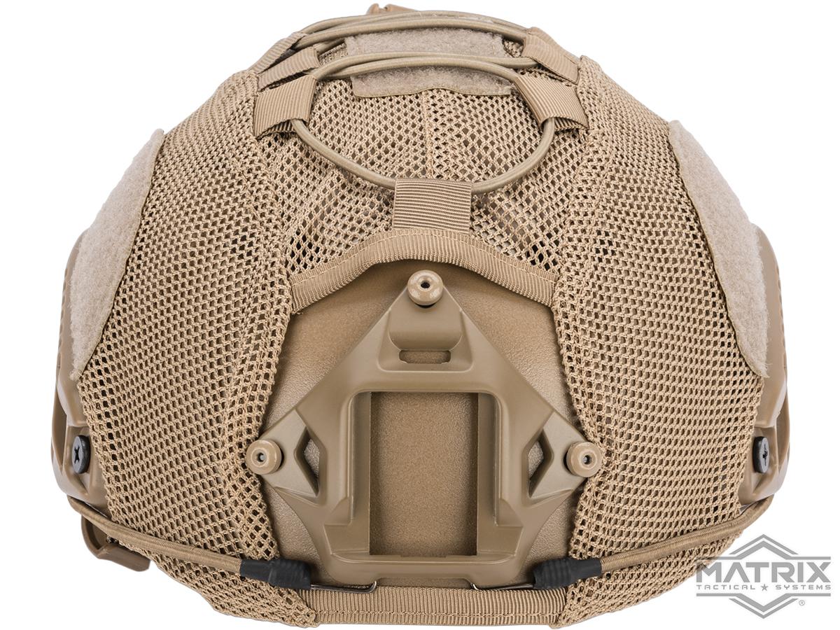 Matrix Bump Type Mesh Helmet Cover w/ Elastic Cord (Color: Tan / Large ...