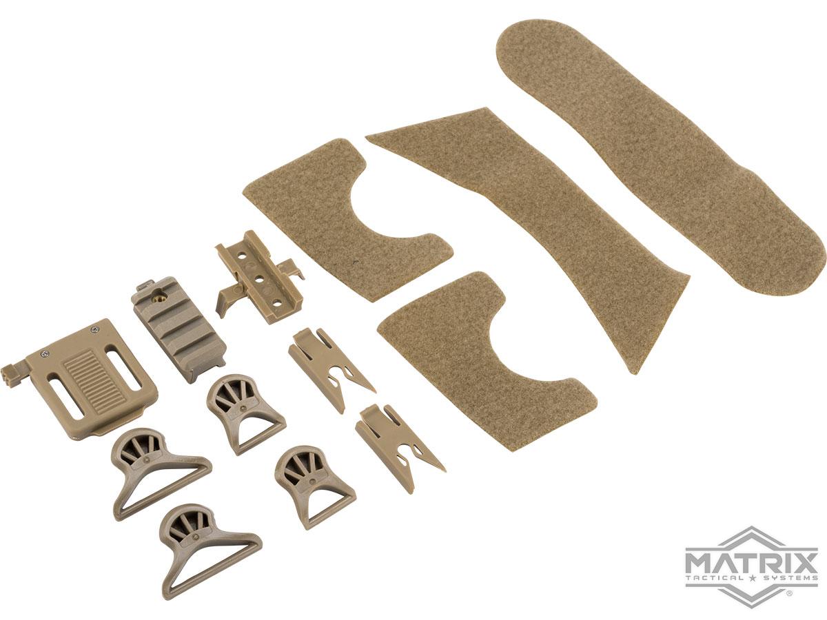 Matrix MICH 2000 Fiberglass Airsoft Helmet w/ NVG Mount & Side Rail ...