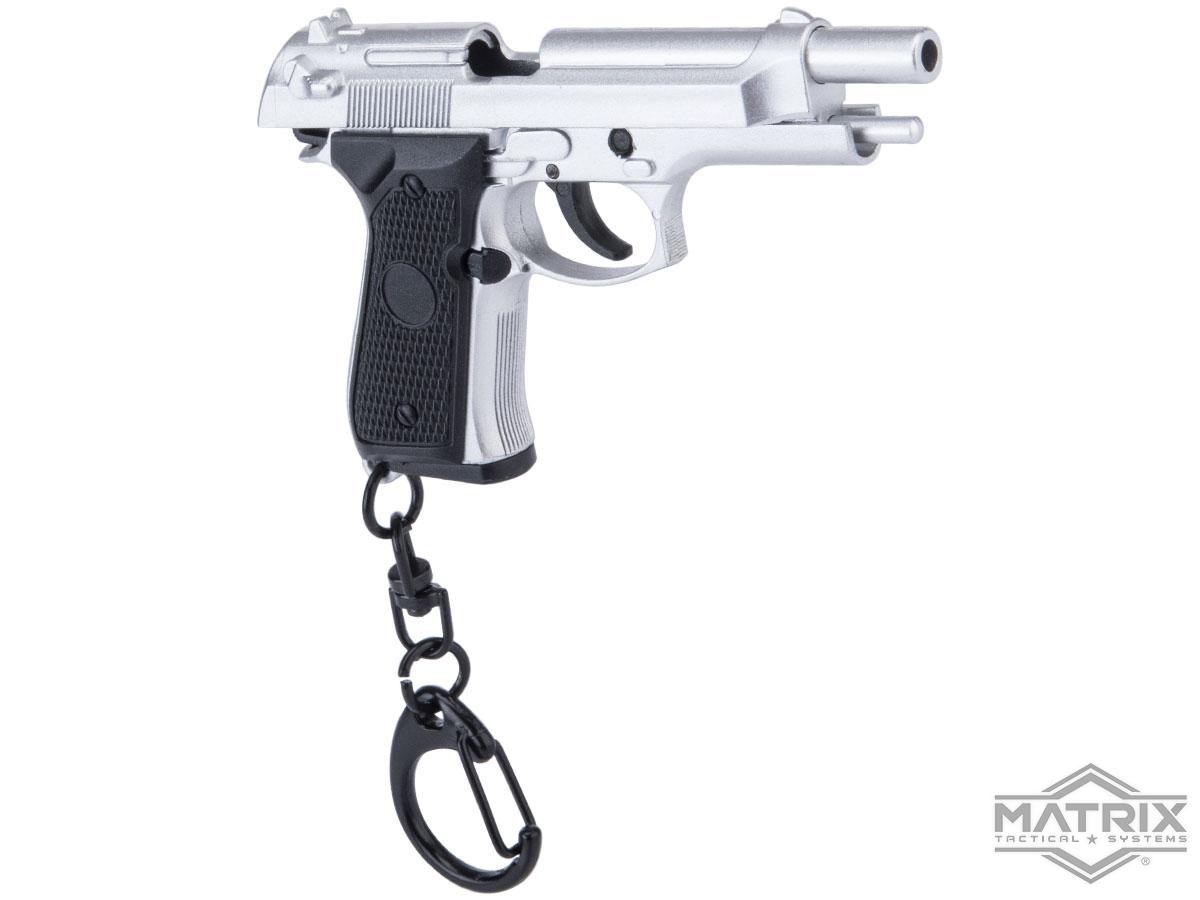 Matrix Dummy Pistol Keychain Charm (Model: M92 / Silver), Evike Stuff ...