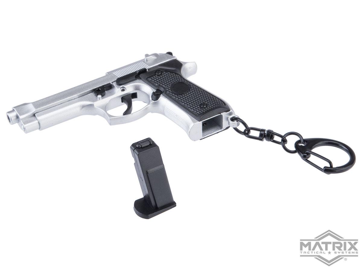 Matrix Dummy Pistol Keychain Charm (Model: M92 / Silver), Evike Stuff ...