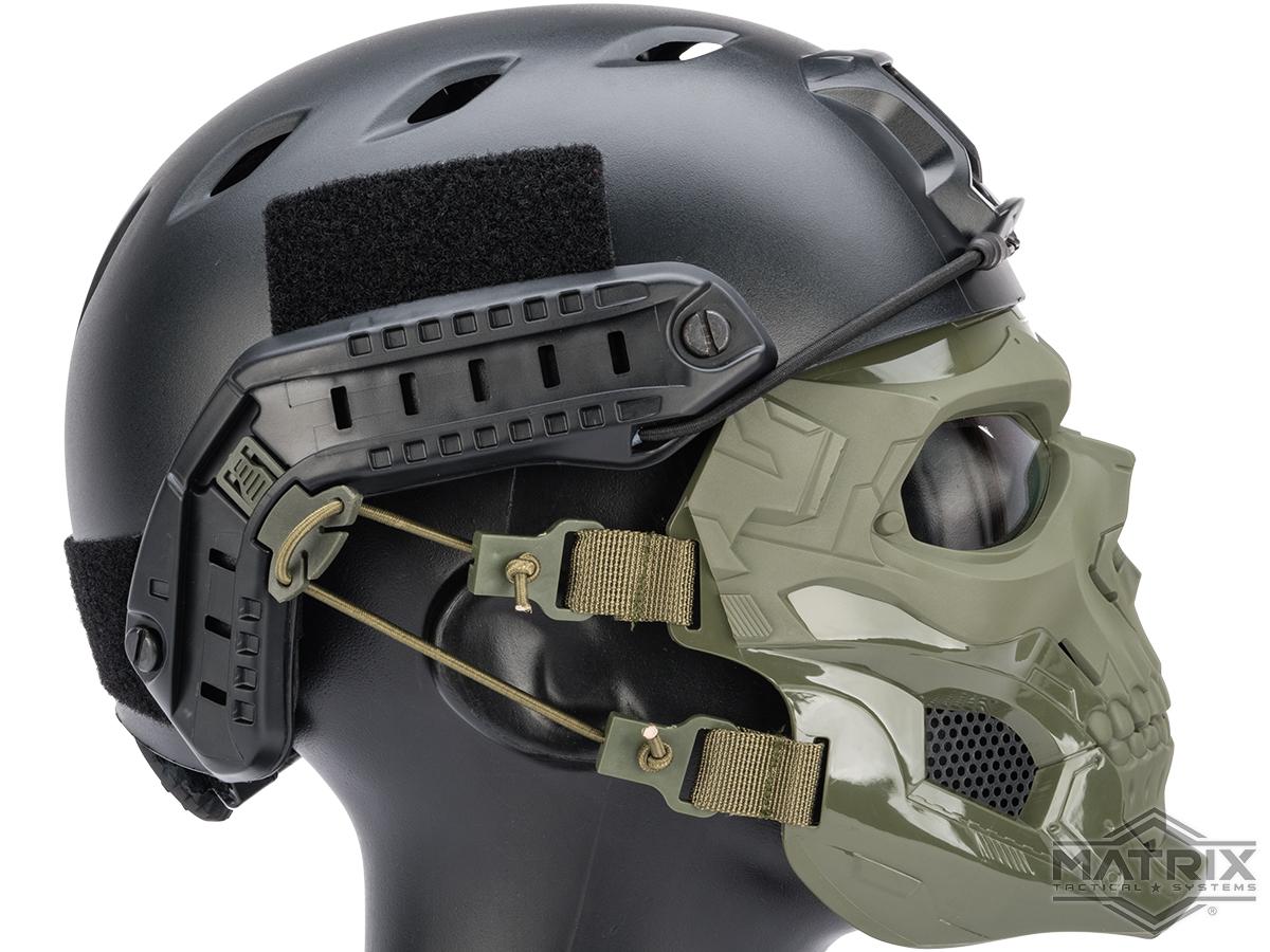 Matrix Skull Messenger Prop Costume Face Mask (Color: OD Green ...