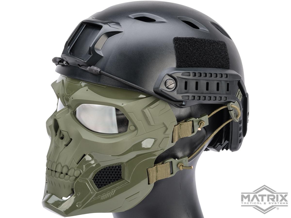 Matrix Skull Messenger Prop Costume Face Mask (Color: OD Green ...