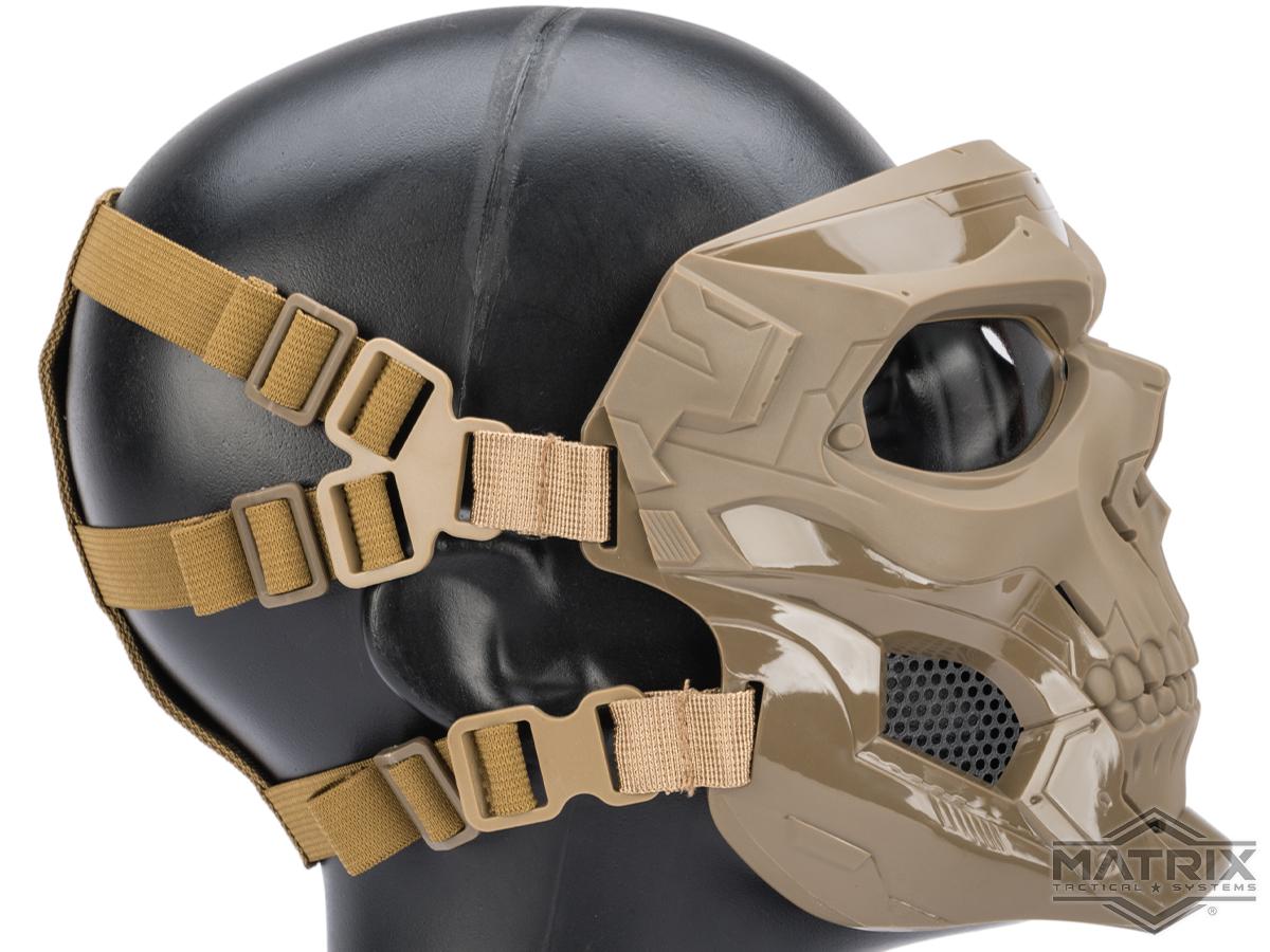 Matrix Skull Messenger Prop Costume Face Mask (Color: Tan), Tactical ...