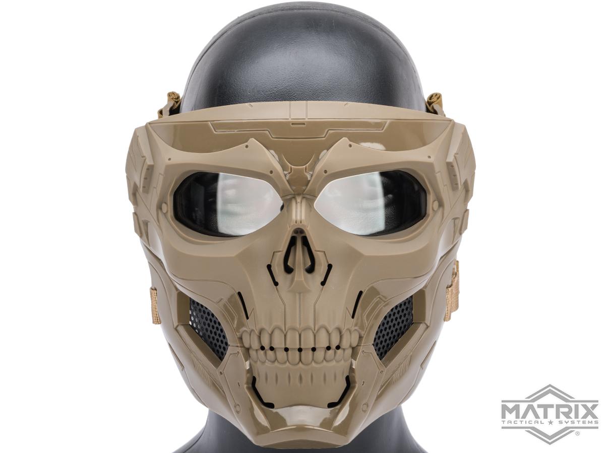 Matrix Skull Messenger Prop Costume Face Mask (Color: Tan), Tactical ...