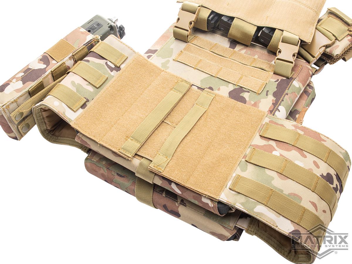 Matrix Adaptive Plate Carrier Vest w/ Cummerbund & Pouches (Color: Camo ...