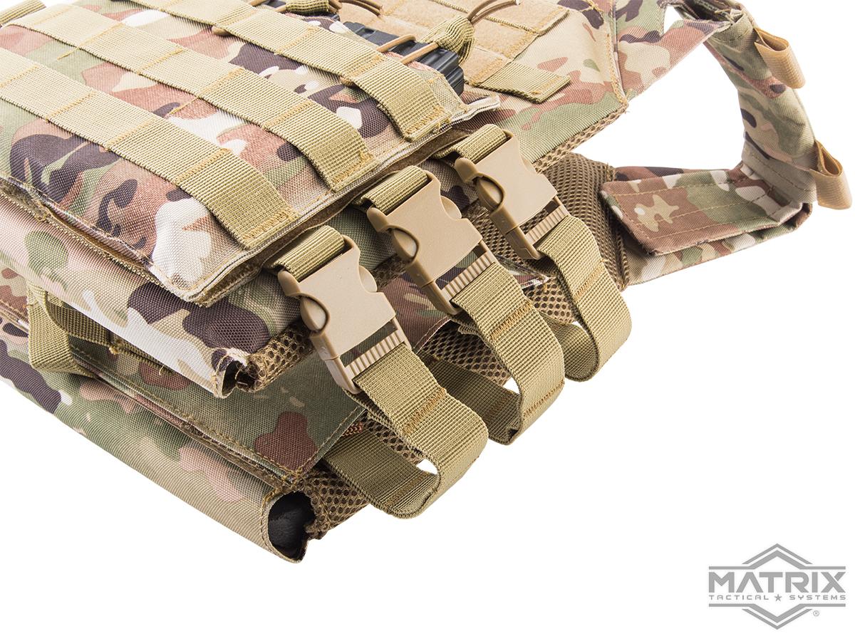 Matrix Level-1 Plate Carrier w/ Integrated Magazine Pouches & 2" Pistol ...