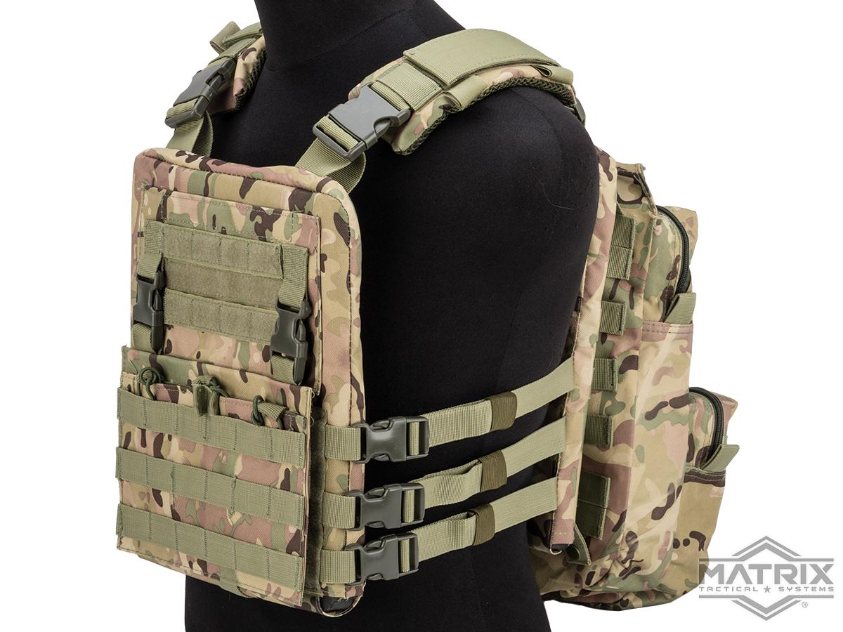 Matrix Adaptive Plate Carrier Vest w/ QD Assault Panel & Pack (Color ...