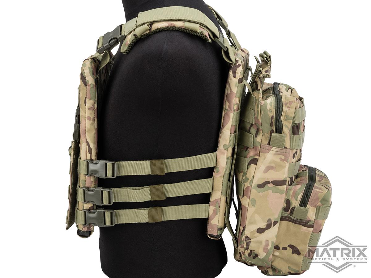 Matrix Adaptive Plate Carrier Vest w/ QD Assault Panel & Pack (Color ...