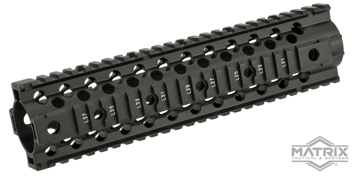 Matrix Aluminum Free Float 10" RIS Handguard for M14 M16 Series Airsoft ...