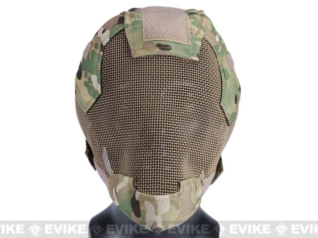 Matrix "Striker Helmet" Full Face Carbon Steel Mesh Mask (Color: Camo ...