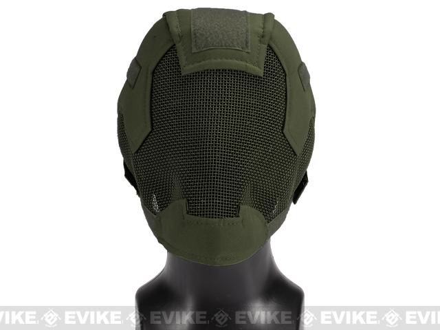 Matrix "Striker Helmet" Full Face Carbon Steel Mesh Mask (Color: OD ...