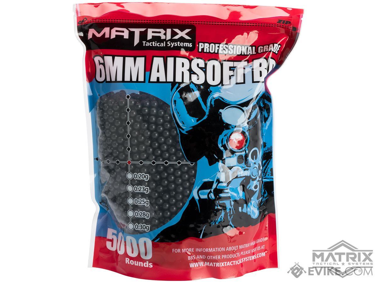 Matrix Match Grade 6mm Airsoft BBs (Color: .20g / 5000 Rounds / Black), Accessories & Parts, BBs ...
