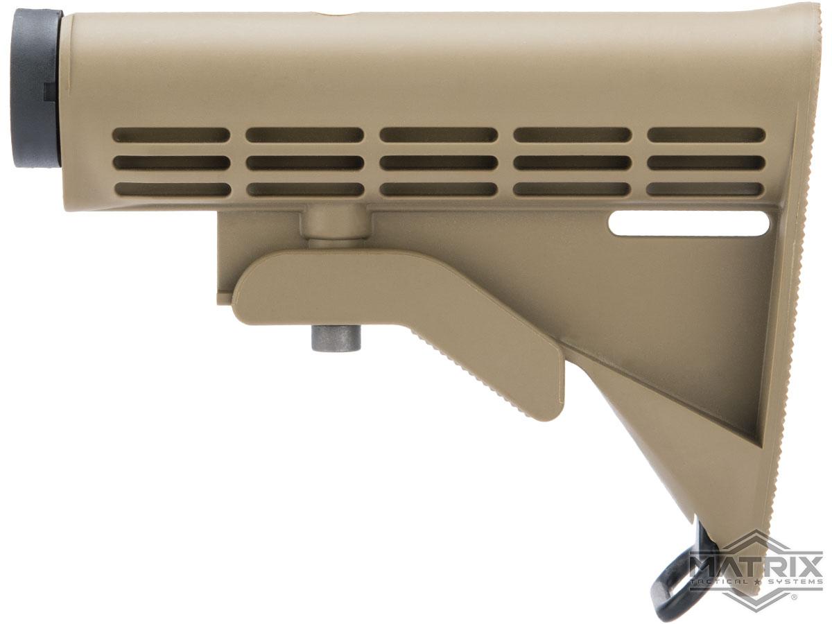 Matrix M4 Retractable LE Stock for M4 Series Airsoft Rifles (Color: Tan ...