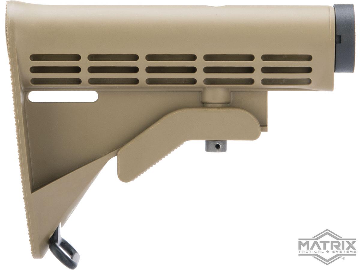 Matrix M4 Retractable LE Stock for M4 Series Airsoft Rifles (Color: Tan ...