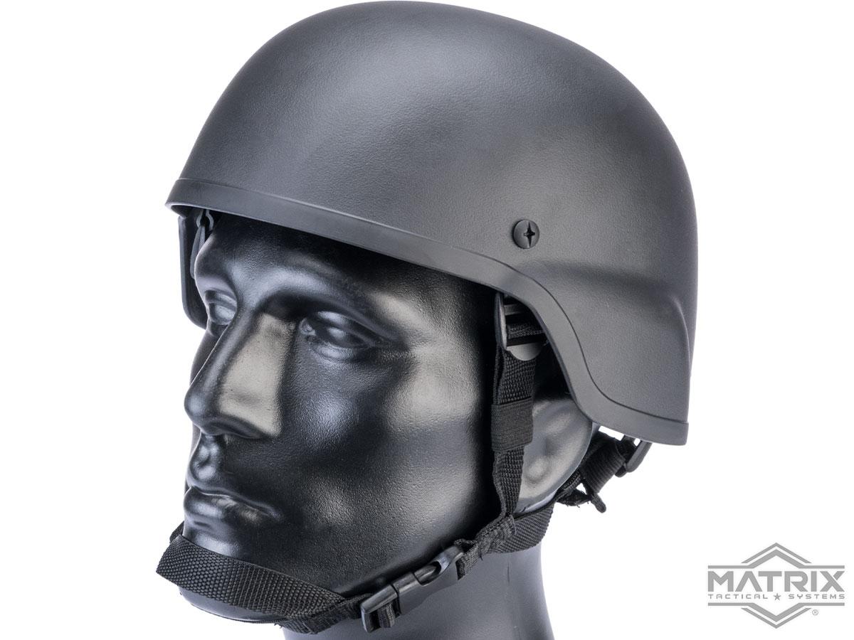 Matrix MICH 2000 Fiberglass Airsoft Helmet w/ NVG Mount & Mount Base ...