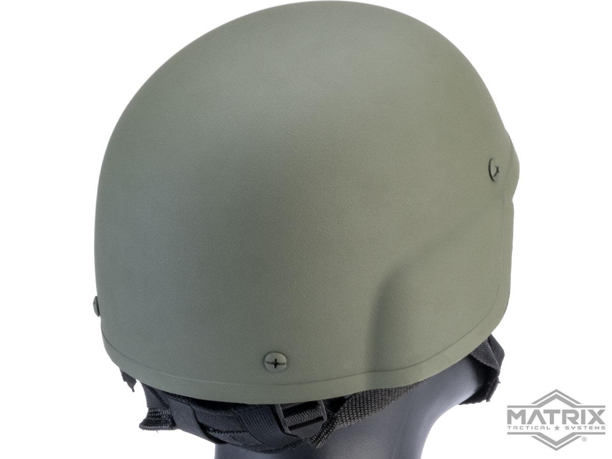 Matrix MICH 2000 Fiberglass Airsoft Helmet w/ NVG Mount & Mount Base ...