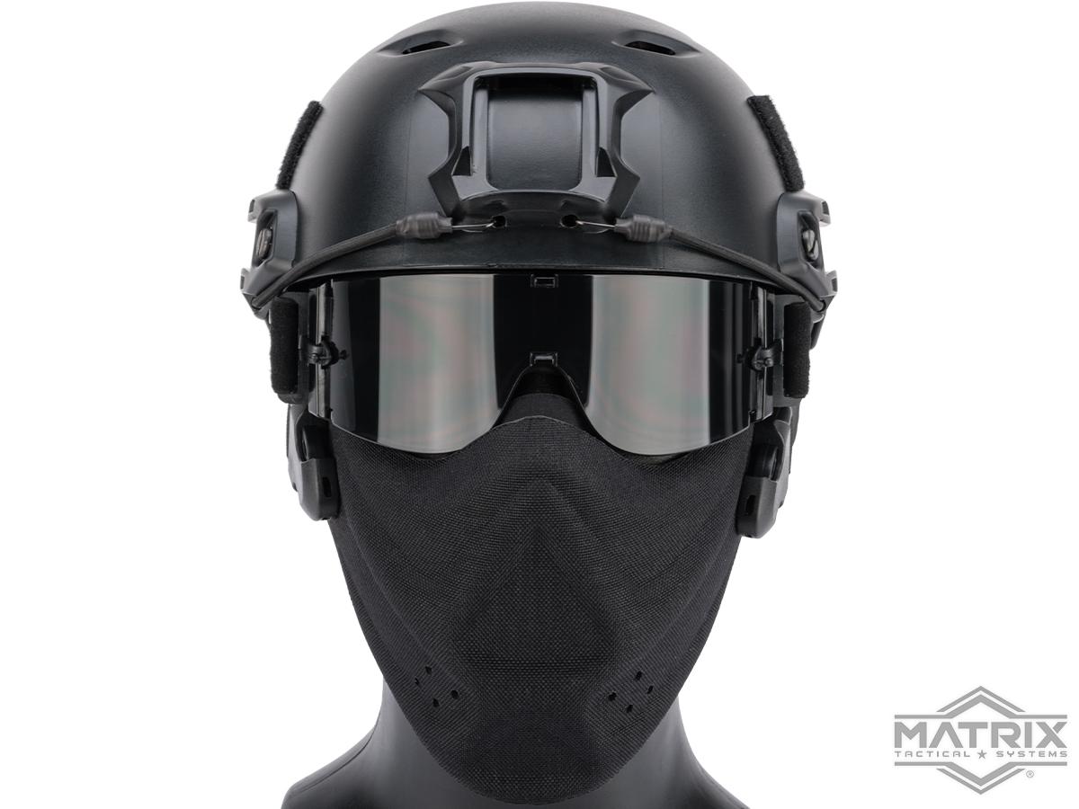 Matrix High Speed Lightweight Half Face Mask (Color: Black), Tactical ...
