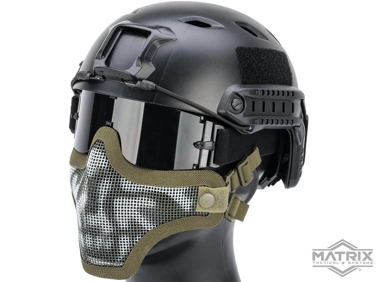 Matrix Iron Face Carbon Steel Mesh "Striker V1" Lower Half Mask (Color ...