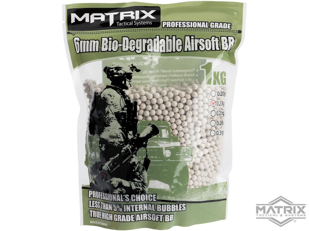 Matrix Match Grade Biodegradable 6mm Airsoft BBs (Weight: .23g / 4300 Rounds / Natural Sand ...
