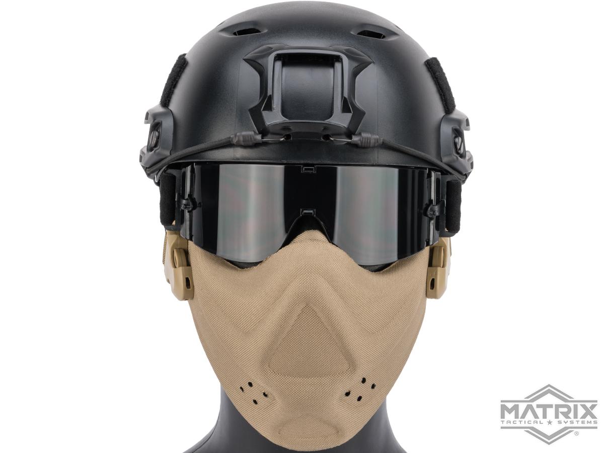 Matrix High Speed Lightweight Half Face Mask (Color: Khaki), Tactical ...