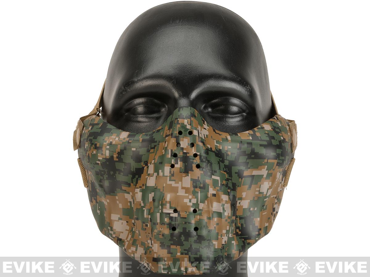 Matrix Iron Face Skull Imprint Nylon Lower Half Mask (Color: Digital ...