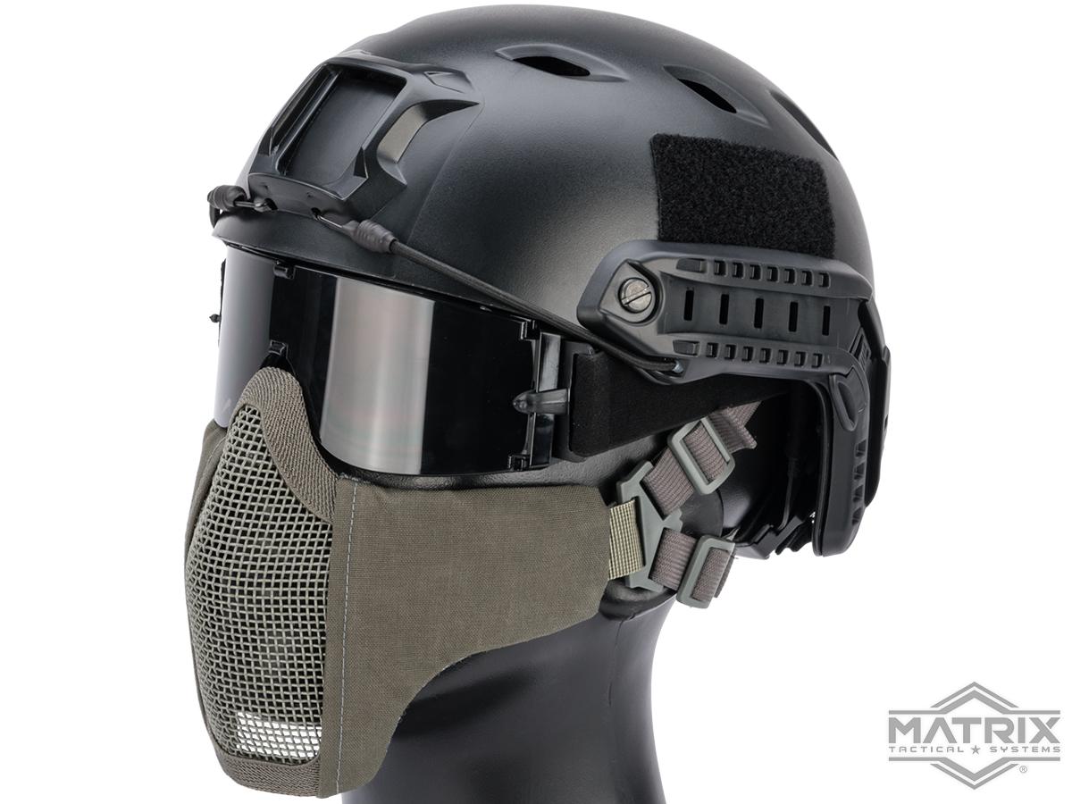 Matrix Low Profile Iron Face Padded Lower Half Face Mask (Color: Grey ...