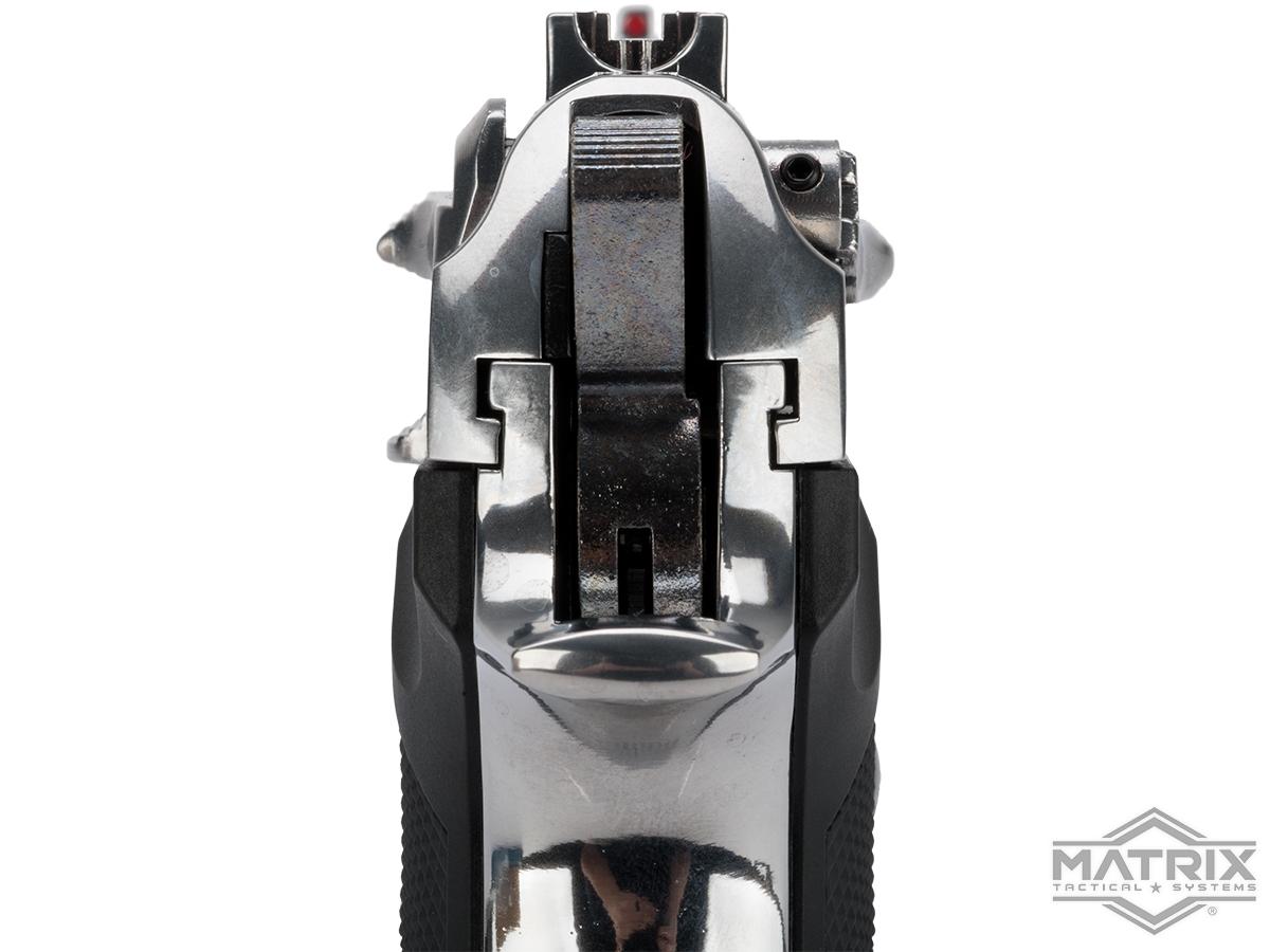 Matrix Elite M9 Gas Blowback Airsoft GBB Pistol (Color: Silver / Full ...