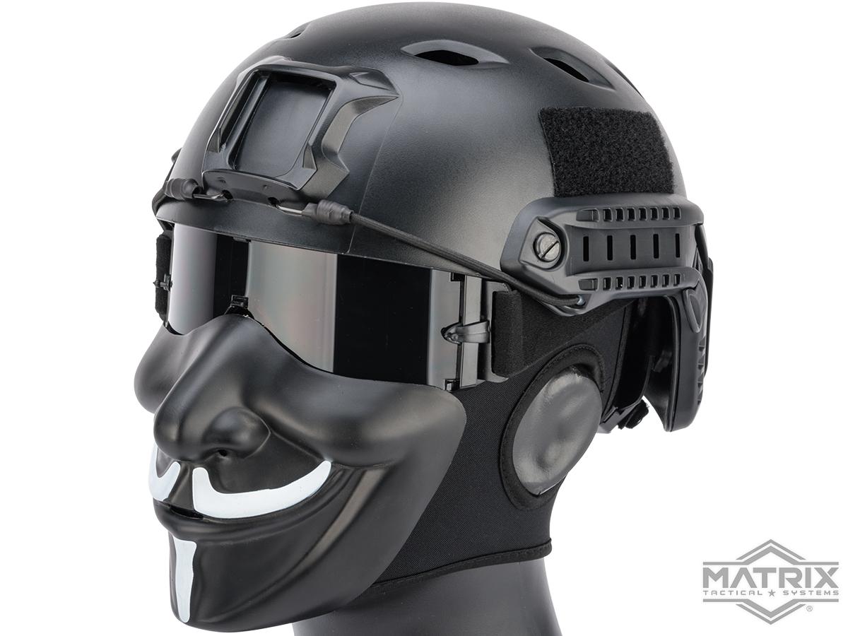Matrix "Vendetta" Half Mask (Color: Black / White), Tactical Gear ...