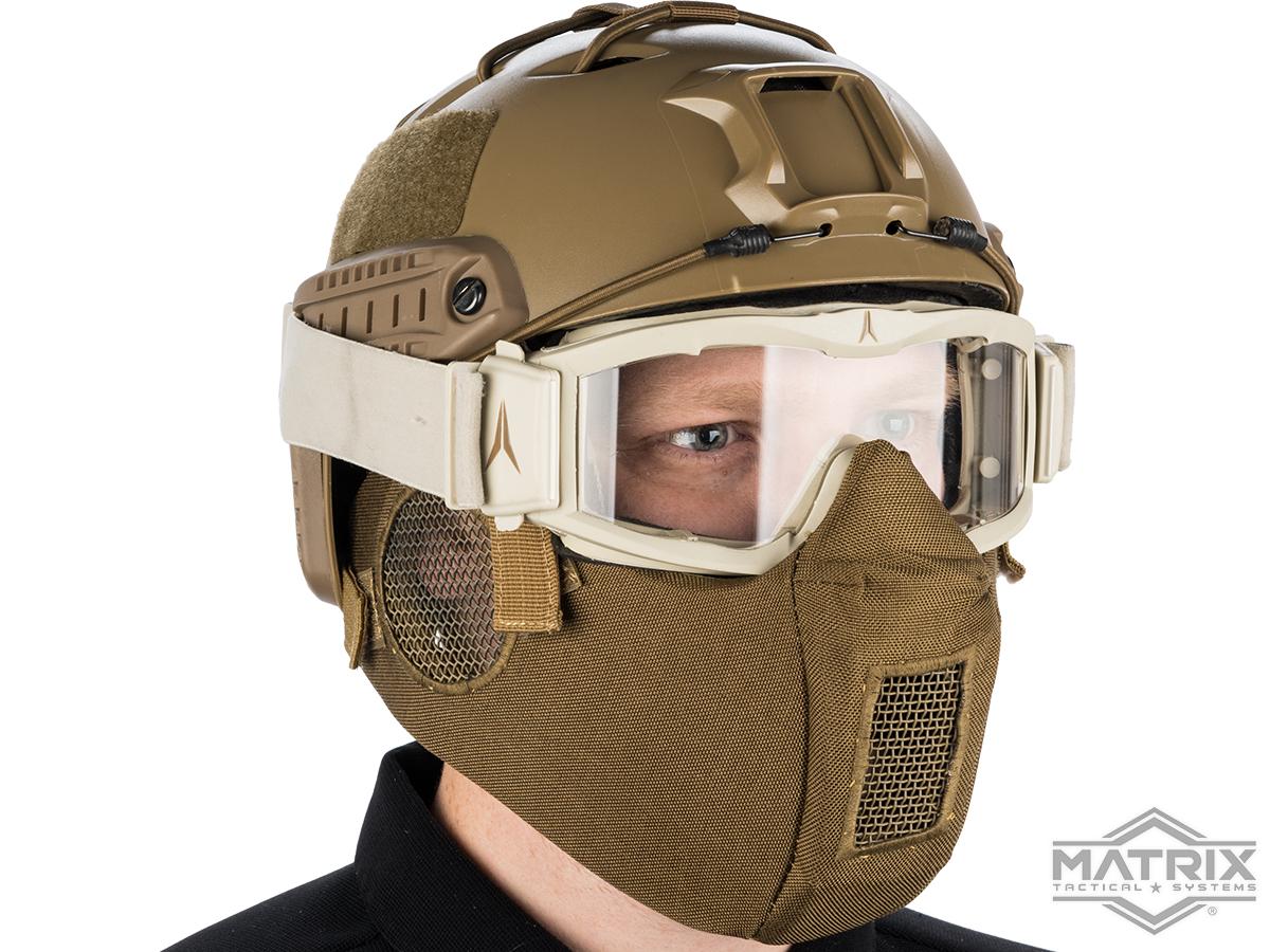 Matrix V5 Conquerors Mask Half Face Mask w/ Ear Protection (Color: Tan ...