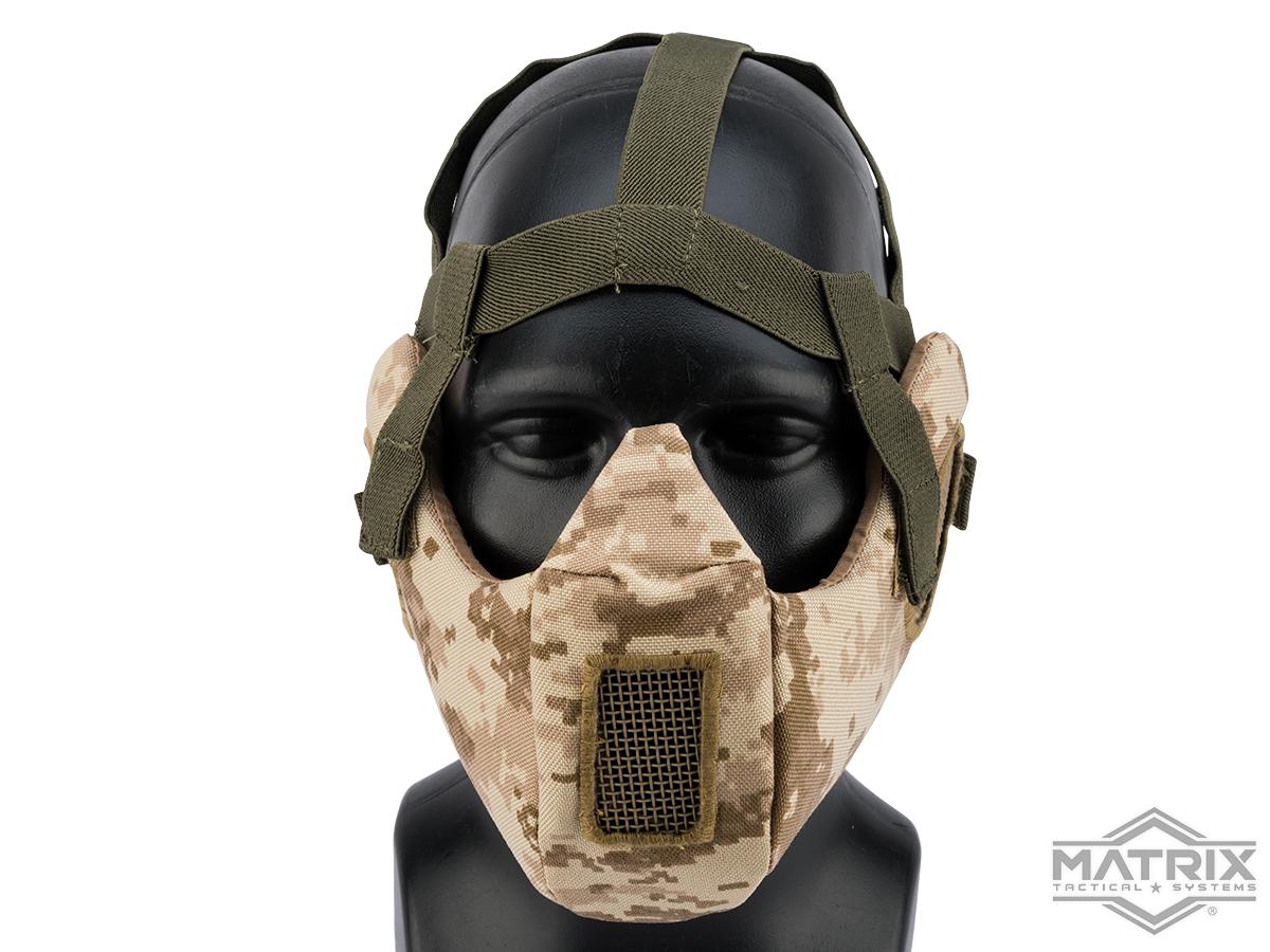 Matrix V5 Conquerors Mask Half Face Mask w/ Ear Protection (Color: AOR1 ...