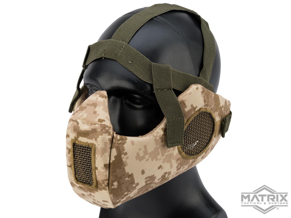 Matrix V5 Conquerors Mask Half Face Mask w/ Ear Protection (Color: AOR1 ...