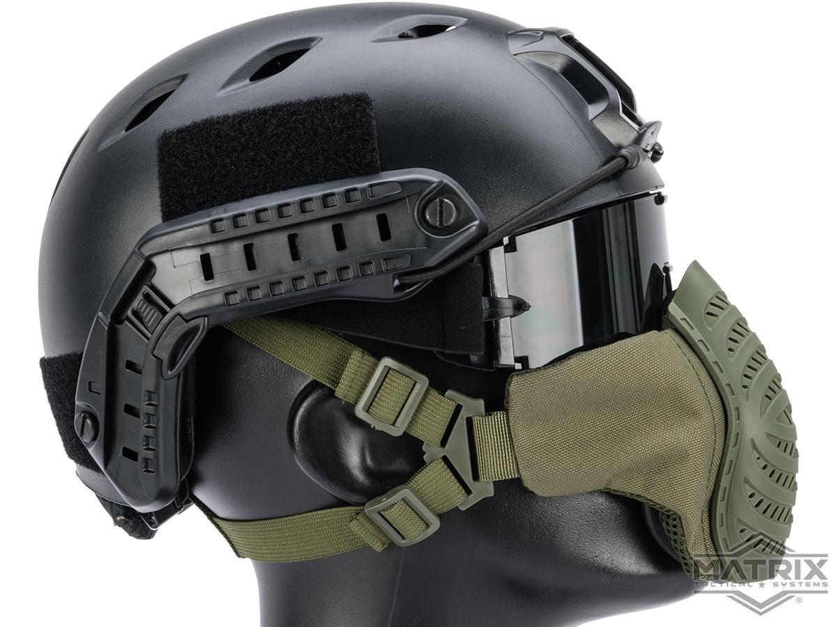 Matrix Low Profile Tactical Padded Lower Half Face Mask (Color: OD ...