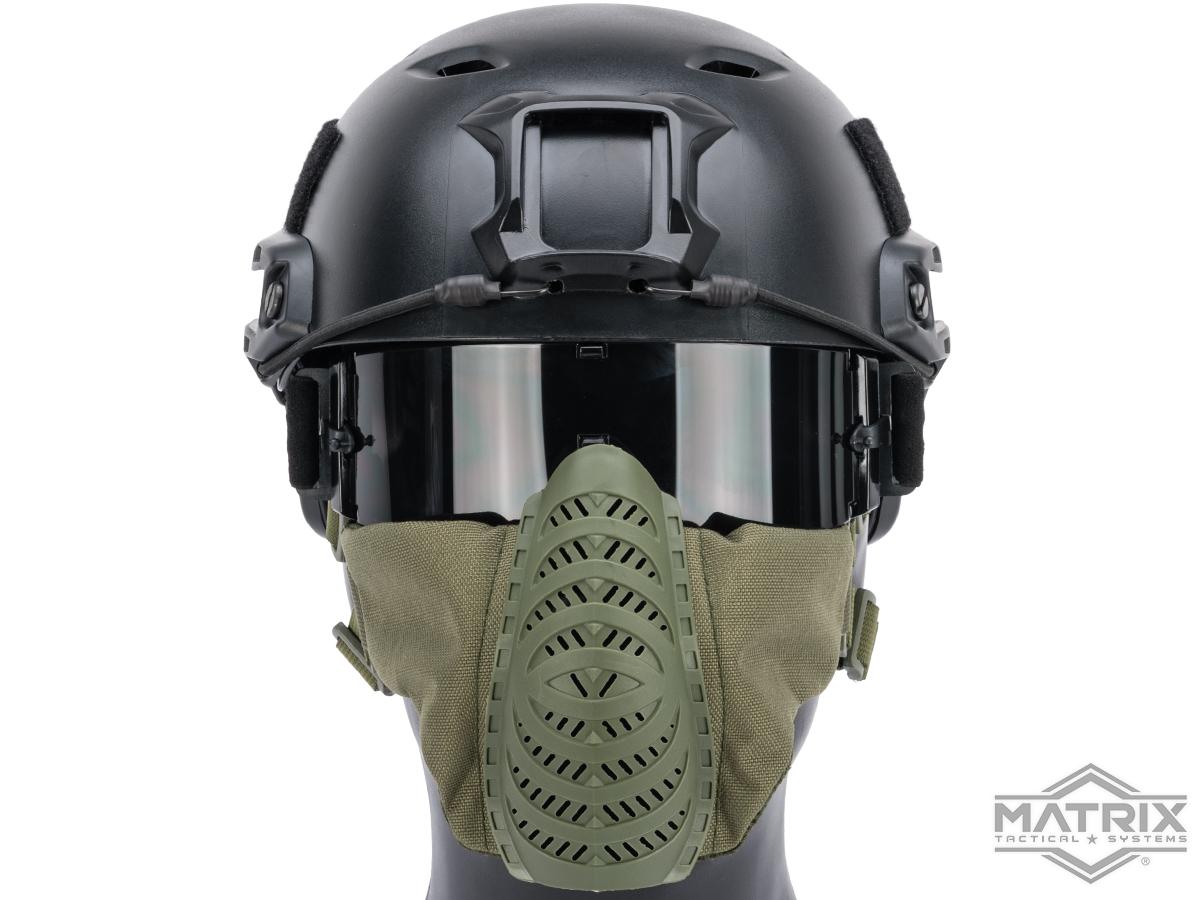 Matrix Low Profile Tactical Padded Lower Half Face Mask (Color: OD ...