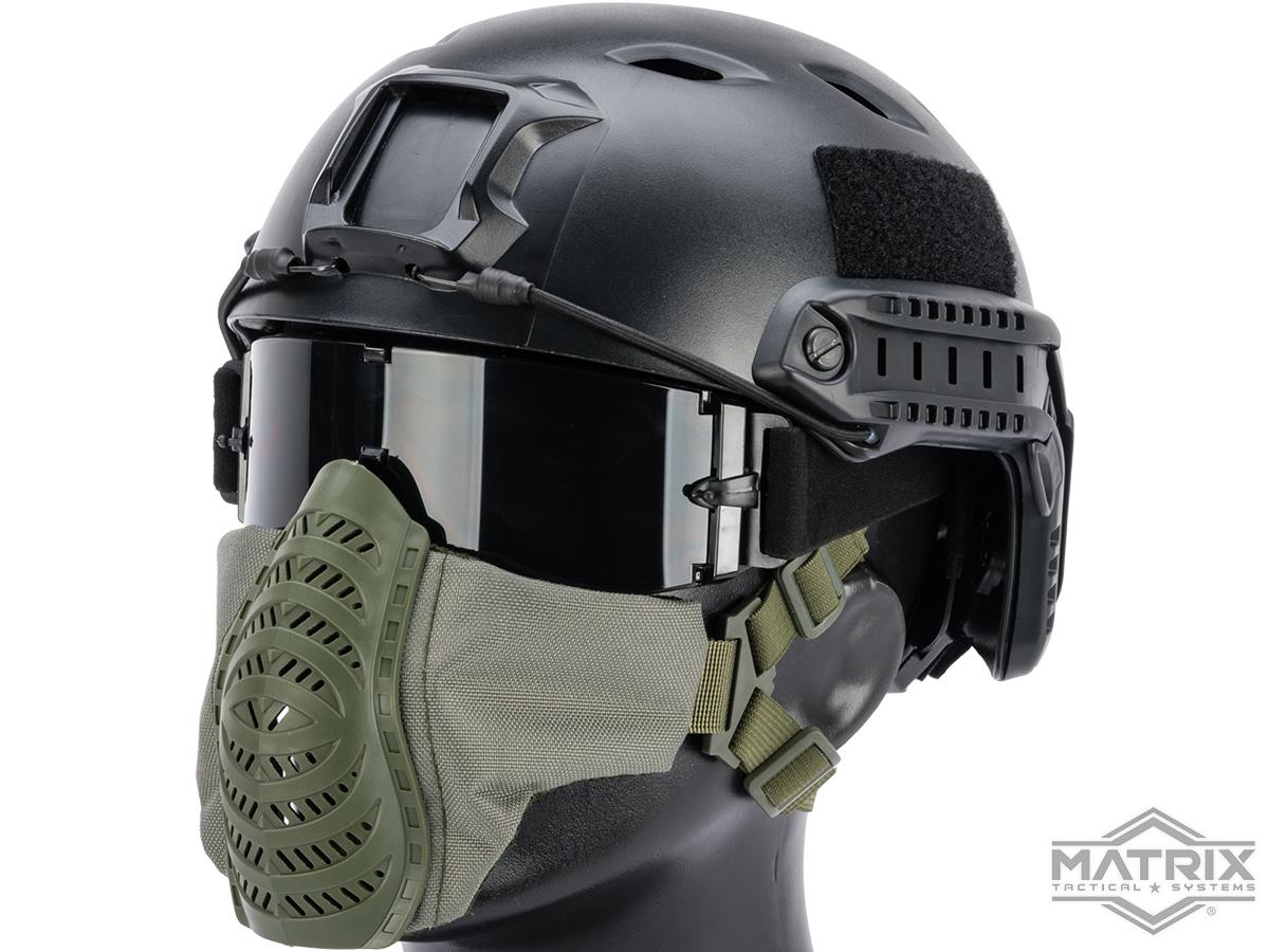 Matrix Low Profile Tactical Padded Lower Half Face Mask (Color: Ranger ...