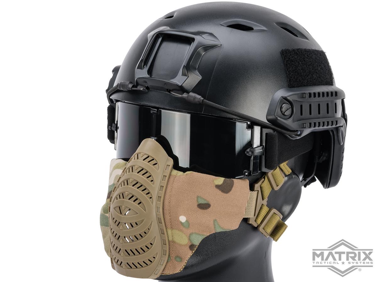 Matrix Low Profile Tactical Padded Lower Half Face Mask (Color: Camo ...