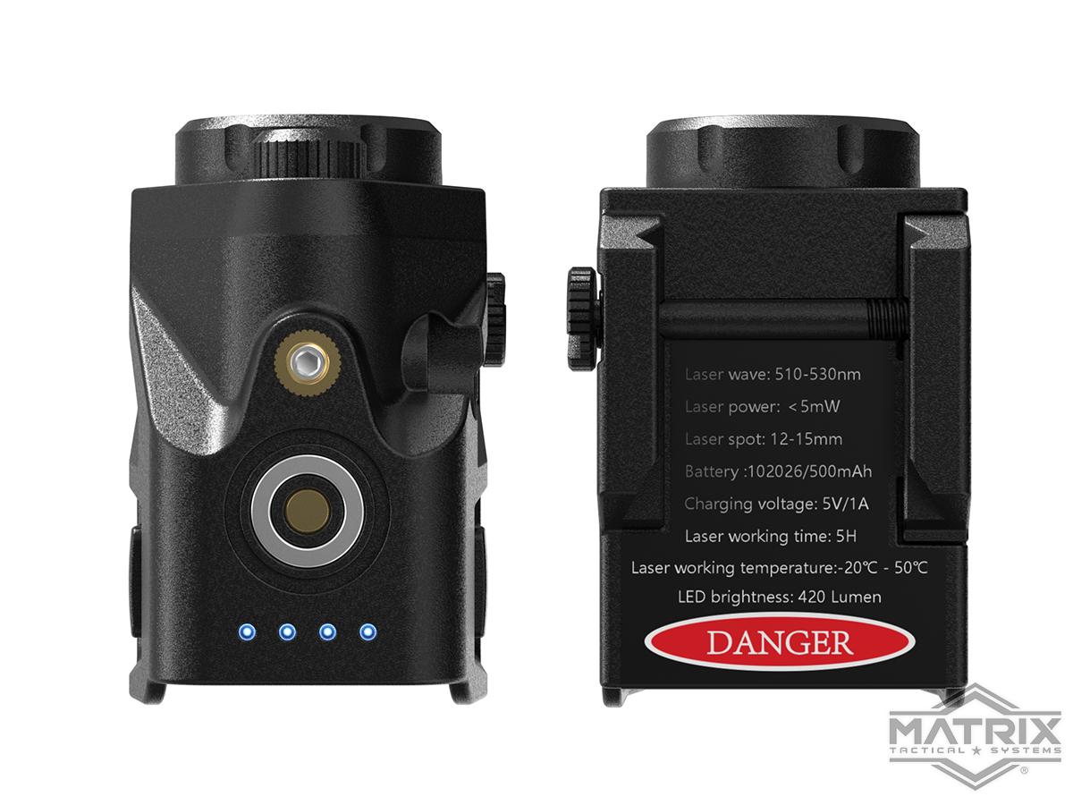 Matrix 420 Lumen Weapon Mount Combat Flashlight w/ Red Laser ...