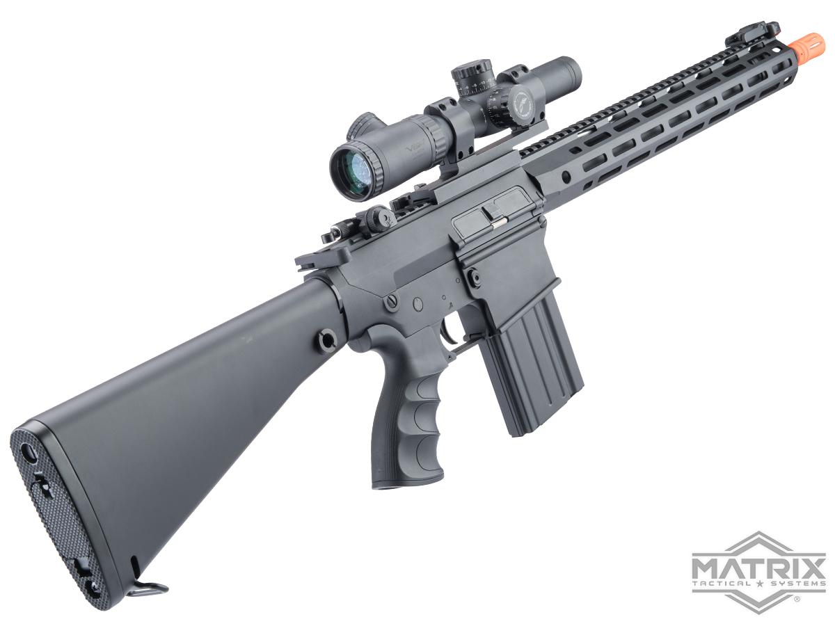 Matrix SR-25 Airsoft AEG Rifle w/ G3 MOSFET & M-LOK RIS (Color: Black ...