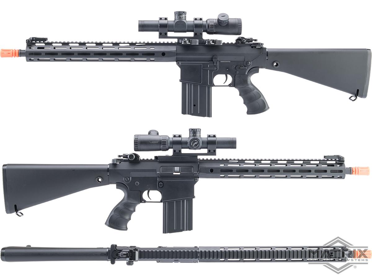 Matrix SR-25 Airsoft AEG Rifle w/ G3 MOSFET & M-LOK RIS (Color: Black ...