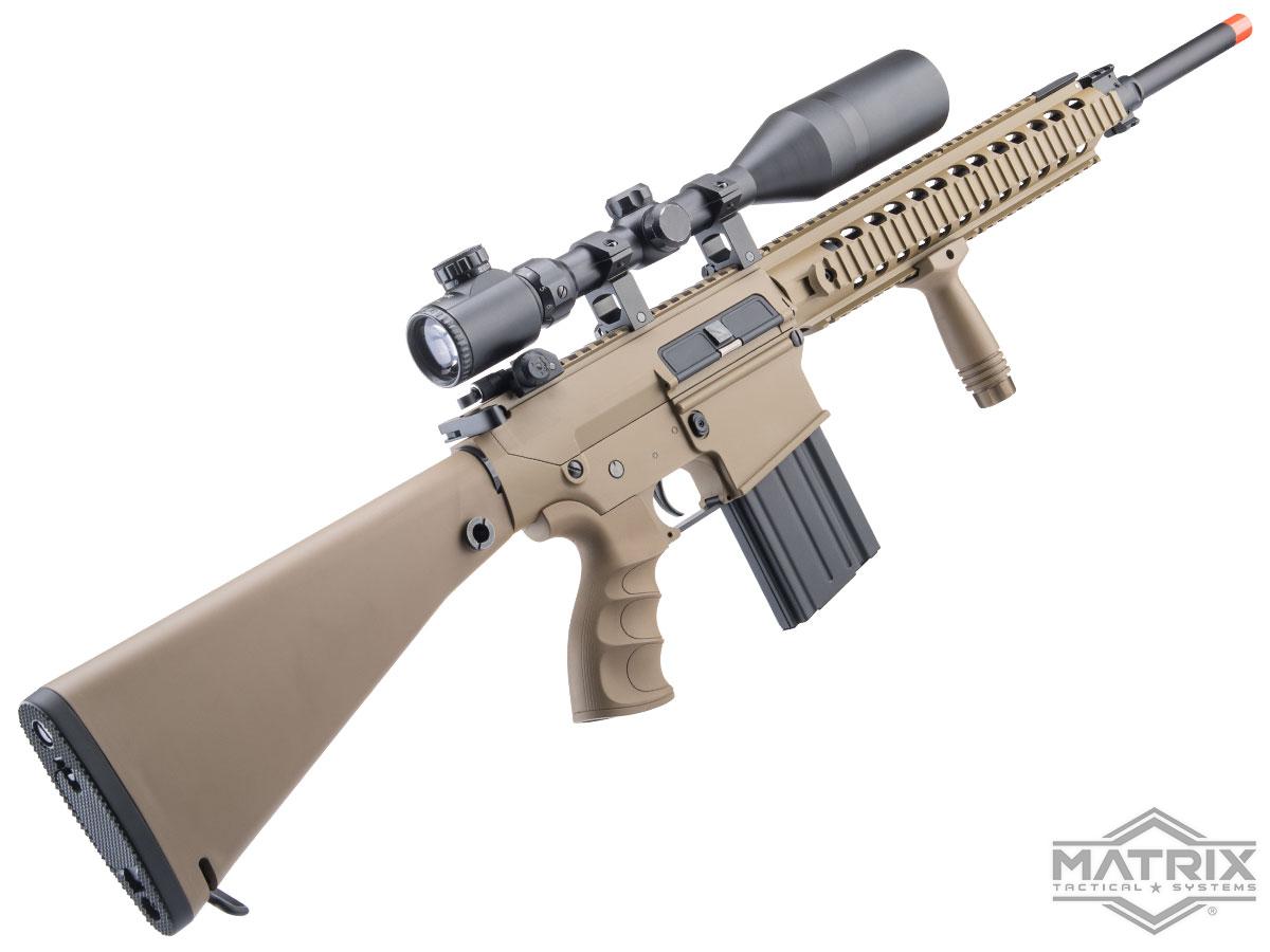 Matrix Full Size SR25 Precision Rifle Airsoft AEG (Model: Metal ...