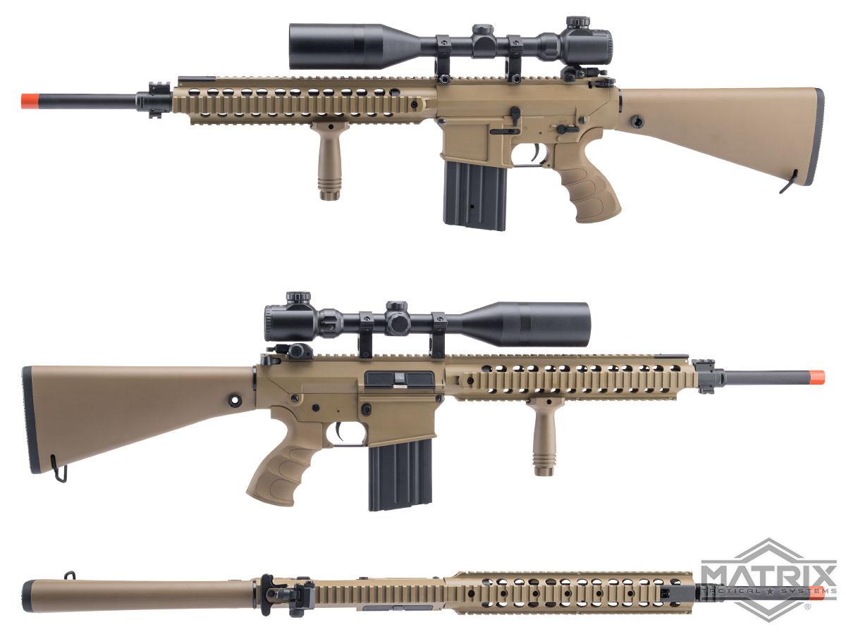 Matrix Full Size SR25 Precision Rifle Airsoft AEG (Model: Metal ...