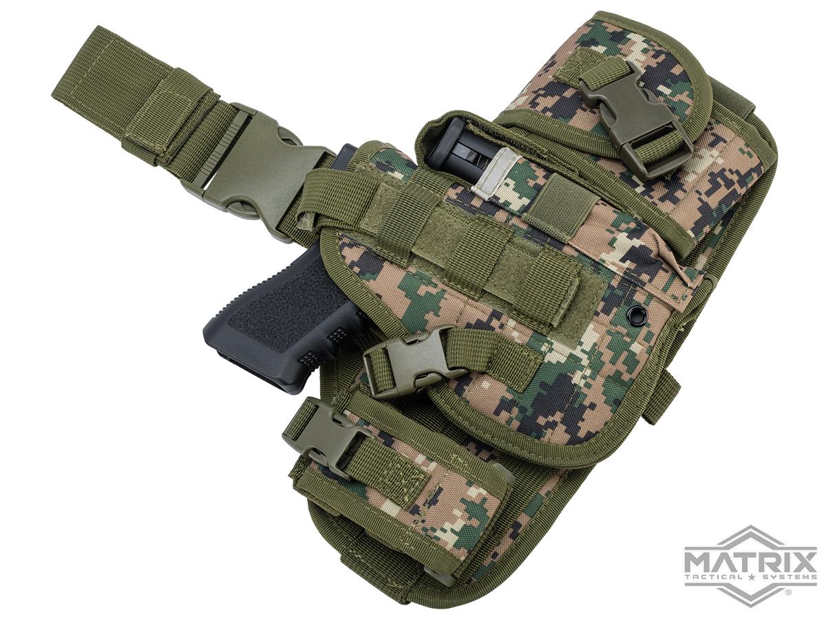 Matrix Drop Leg MOLLE Platform w/ Holster and Pouch Set (Color: Digital ...