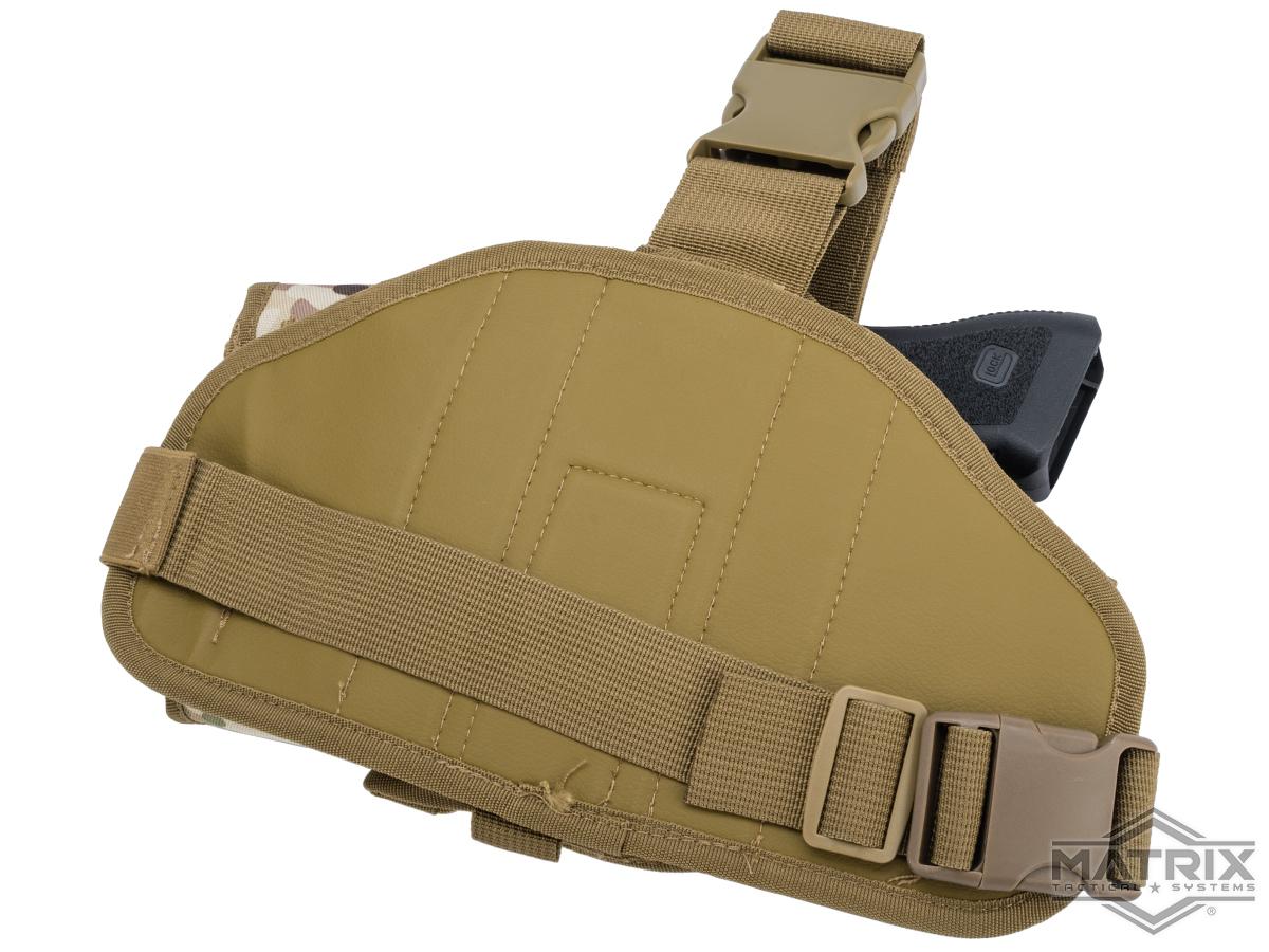 Matrix Drop Leg MOLLE Platform w/ Holster and Pouch Set (Color: Camo ...